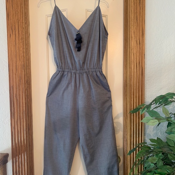 Andie Kully | Pants & Jumpsuits | Womens Super Cute Steel Blue Jumpsuit ...